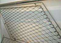 China Stainless Steel Wire Rope Mesh Black Oxide Vertical / Horizontal 30x30 Eye Size for sale