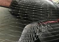 China Stainless Steel Black Oxide Wire Rope , X Tend Ferruled / Knotted Cable Mesh Netting for sale
