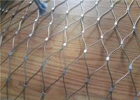 China Hand Woven X Tend Cable Mesh , Zoo / Animal Enclosure Wire Rope Ferrule Mesh for sale