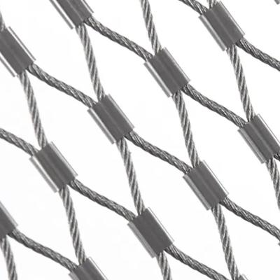 China Ferruled Rope Zoo Wire Mesh Fence Green Wall Mesh Safety Net Black Oxide for sale