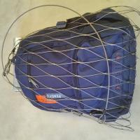 China Flexible Light Drop Anti Theft Safety Wire Mesh Stainless Steel Rope Net Bag for sale