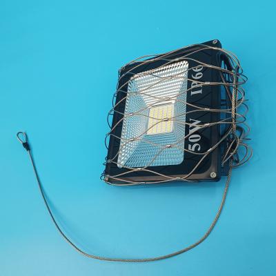 China Anti Falling Safety 300*300mm Stainless Steel Rope Net For Floodlight Speaker Mesh Safety Cover for sale