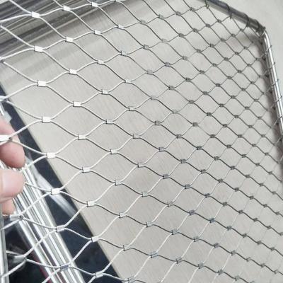 China Ferrule Knitted Beauty Flexible Wire Rope Cable Mesh For Zoo Enclosure for sale
