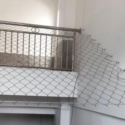 China Customized Protection Cable Mesh For Balustrade Safety Stainless Steel Wire Rope Net for sale