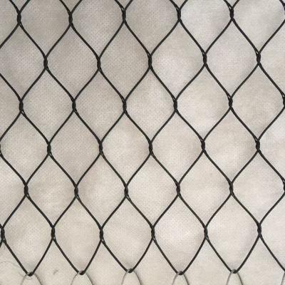 China Diamond Stainless Steel Black Oxide Wire Rope Mesh For Bird Proof Net for sale