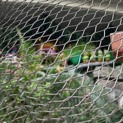 China Aviary Zoo Mesh Stainless Steel Hand-Woven Ferruled Cable Wire Rope Mesh for sale