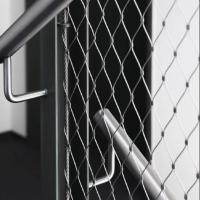 China Stainless Steel 50mm X Tend Cable Mesh In Indoor Stair Railings Protection for sale