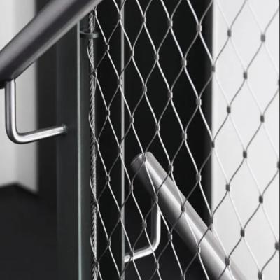 China Stainless Steel 50mm X Tend Cable Mesh In Indoor Stair Railings Protection for sale