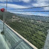 China X-Type Stainless Steel Wire Flexible Cable Rope Mesh Infill Balcony Safety Net for sale