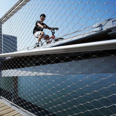 China Anti-Falling Rope Net Stainless Steel Wire Rope X Tend Cable  Mesh  Balcony Stair Guard for sale