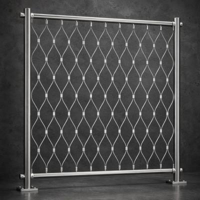 China Anti Corrosive Flexibility Ss Rope Mesh For Amusement Rides for sale