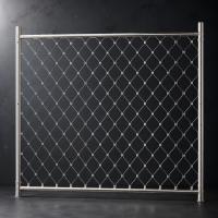 China Balustrade Infill Cable 80x80mm Ferrule Rope Mesh For Staircase for sale