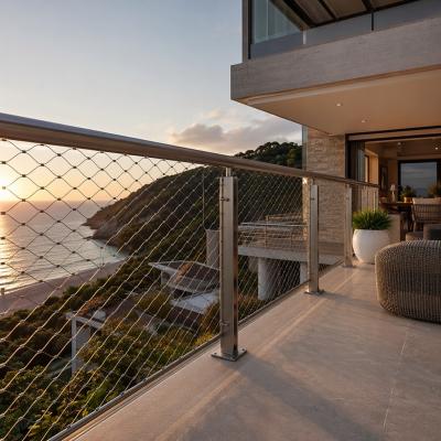 China Stainless Steel Embankment Guardrail With Ferrule Rope Mesh 2.0 Mm Wire for sale