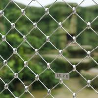 China SS 316 Stainless Steel Wire Rope Mesh Flexible and Transparent Weather-Resistant Ferrule Mesh Netting for Zoo Enclosures for sale