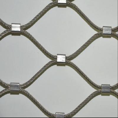 China Customizable Mesh Size SS304/SS316 Seamless Ferruled Wire Rope Plant Trellis and X-tend Wire Rope Mesh for sale