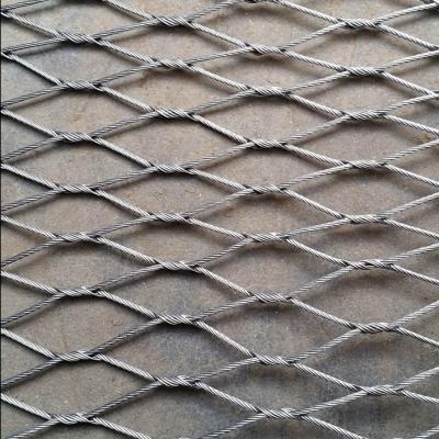 China AISI316/316L Stainless Steel Rope Mesh with 50mm to 200mm Hole Size for Wire Rope Plant Trellis and Protective Net for sale