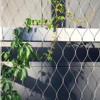 China Diamond-shaped Hole Corrosion Resistant Customizable Size Wire Rope Plant Trellis Stainless Steel Cable Mesh for sale