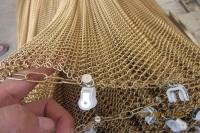 China 1.8 mm Wire Diameter 2.0 mm Wire Diameter 4x4 mm Hole Size Aluminum Metal Coil Drapery Chain Mesh Curtain for sale