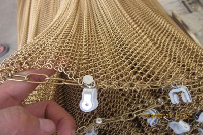 China 1.8 mm Wire Diameter 2.0 mm Wire Diameter 4x4 mm Hole Size Aluminum Metal Coil Drapery Chain Mesh Curtain for sale