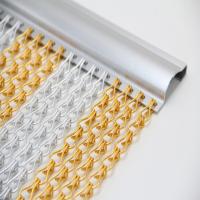 China Aluminum 1.5mm Chain Link Fly Screen Curtains Standard Door 900 X 2100mm for sale