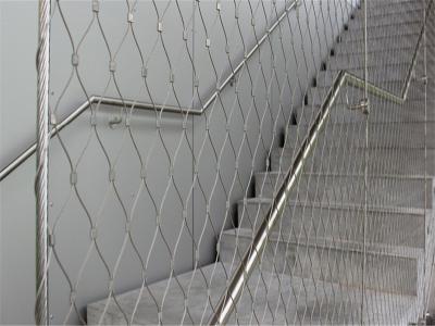 China High Tensile Architectural Stainless Steel Knotted Rope Mesh For Stair And Bridge for sale
