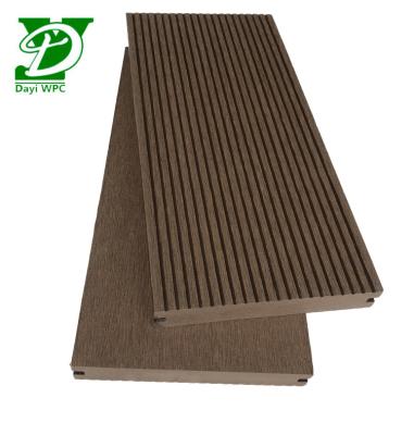 China 140x23mm WPC Composite Decking - Waterproof Wood Plastic Flooring with Custom Lengths for Outdoor Applications for sale