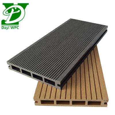 China Hollow WPC Composite Decking 140x23mm for Swimming Pool and Garden - Waterproof Wood-Plastic Material for sale