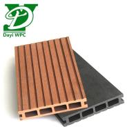 China 140x25mm Water Retardant Hollow WPC Composite Decking - Custom Length Outdoor Flooring for sale