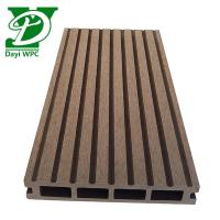 China 140x25mm Water Retardant Hollow WPC Composite Decking - Custom Length Outdoor Flooring for sale