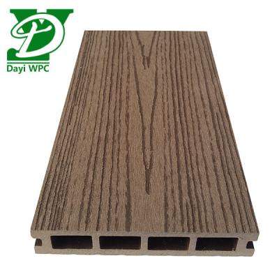 China Commercial Waterproof WPC Composite Decking 145x25mm Hollow Design - Custom Lengths Available for sale