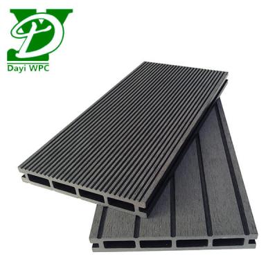 China Anti-Skid WPC Composite Decking Boards 146x21mm Hollow Core Waterproof Outdoor Flooring for sale