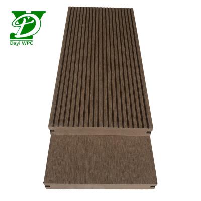China 140x23mm WPC Composite Decking Boards - Waterproof Moisture Resistant Custom Length Outdoor Flooring for sale