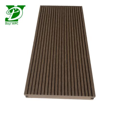 China 140x23mm Waterproof WPC Composite Decking - Custom Length Wood Plastic Flooring with UV Resistance for sale