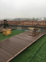China Anti-Skid Hollow WPC Composite Decking 150x25mm Section Size - Waterproof & Custom Length Options for sale