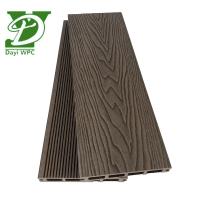 China TN-03E Hollow WPC Composite Decking 140x23mm Section Water Resistant Outdoor Flooring Solution for sale