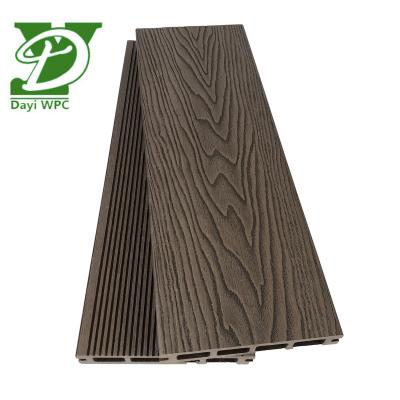 China TN-03E Hollow WPC Composite Decking 140x23mm Section Water Resistant Outdoor Flooring Solution for sale