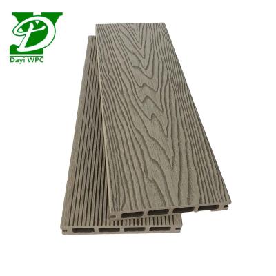 China Hollow WPC Composite Decking 140x23mm - Waterproof Outdoor Flooring with Custom Length Options for sale