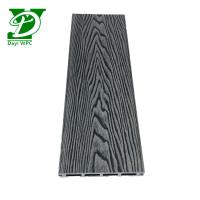 China 140x23mm Embossed Surface Hollow Core WPC Composite Decking - Custom Length, Waterproof & UV Resistant for sale