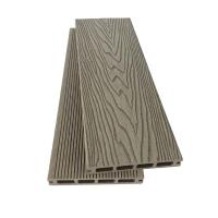 China 140x23mm Hollow Core WPC Composite Decking - Waterproof Wood Plastic Flooring with Custom Length Options for sale