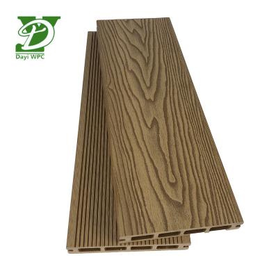 China Custom Color Hollow WPC Composite Decking 140x23mm - Waterproof & UV Resistant Outdoor Flooring for sale