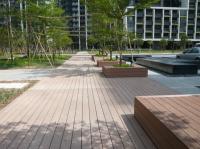 China WPC Composite Decking 140x23mm Waterproof Hollow Wood Plastic Flooring with UV Resistance for sale