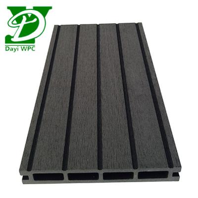 China WPC Hollow Composite Decking Boards 146x21mm - Waterproof Wood-Plastic Flooring for Outdoor Applications for sale
