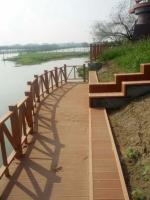 China WPC Composite Decking 150x22mm - Waterproof Wood-Plastic Outdoor Flooring with Custom Lengths for sale