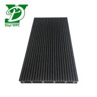 China Bevel WPC Composite Decking Black WPC Decking Corrosion Resistance for sale