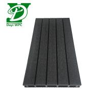 China Bevel WPC Composite Decking Black WPC Decking Corrosion Resistance for sale
