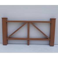 China Custom WPC Gate Panel 1500mm x 870mm Wood Plastic Composite Fence - Waterproof & Mothproof for sale
