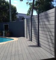 China European Style WPC Garden Fencing Panels 1.85m x 1.8m - Durable Composite Outdoor Privacy Fence for sale