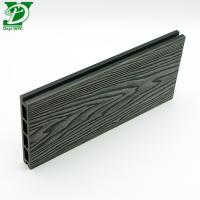 China 3D Embossed WPC Hollow Decking 140x23mm Outdoor Flooring for sale