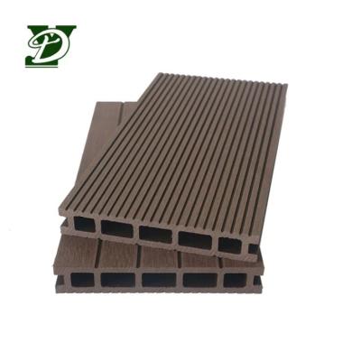 China Outdoor Hollow Double-Sided WPC Decking 150x25mm Custom Length Reversible for sale