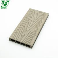 China 3D Deep Embossed WPC Hollow Core Decking 140x23mm Waterproof Wood Plastic Composite for sale